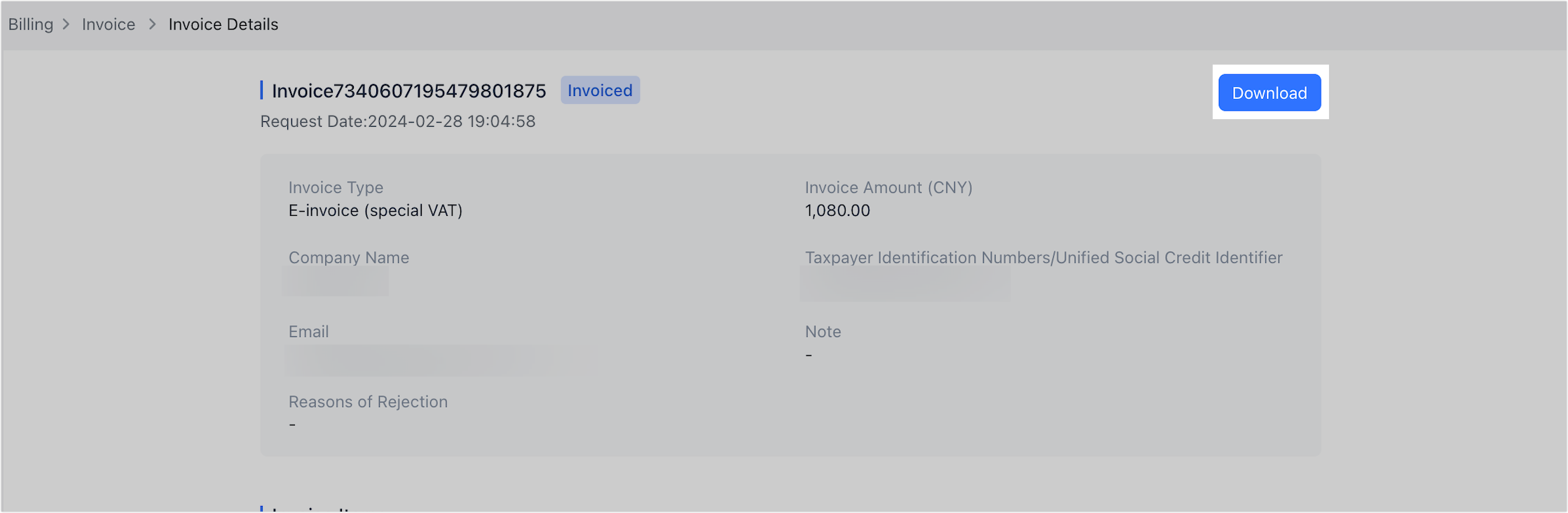 Admin | Request invoices and contracts