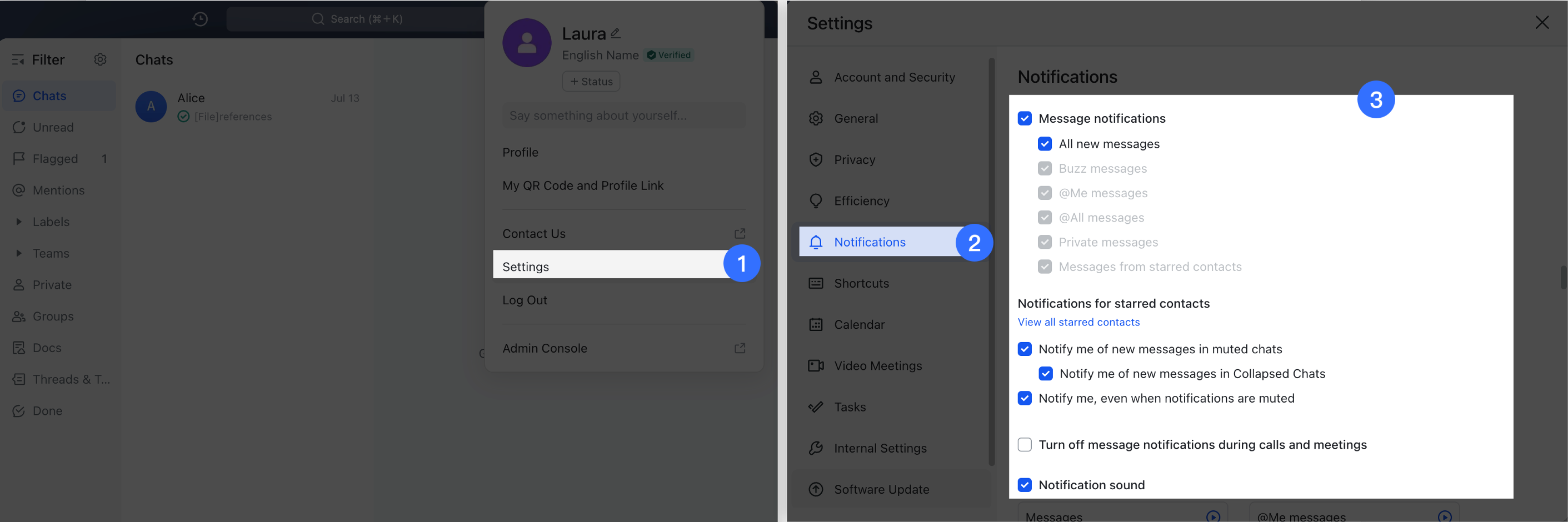 Mute chat notifications