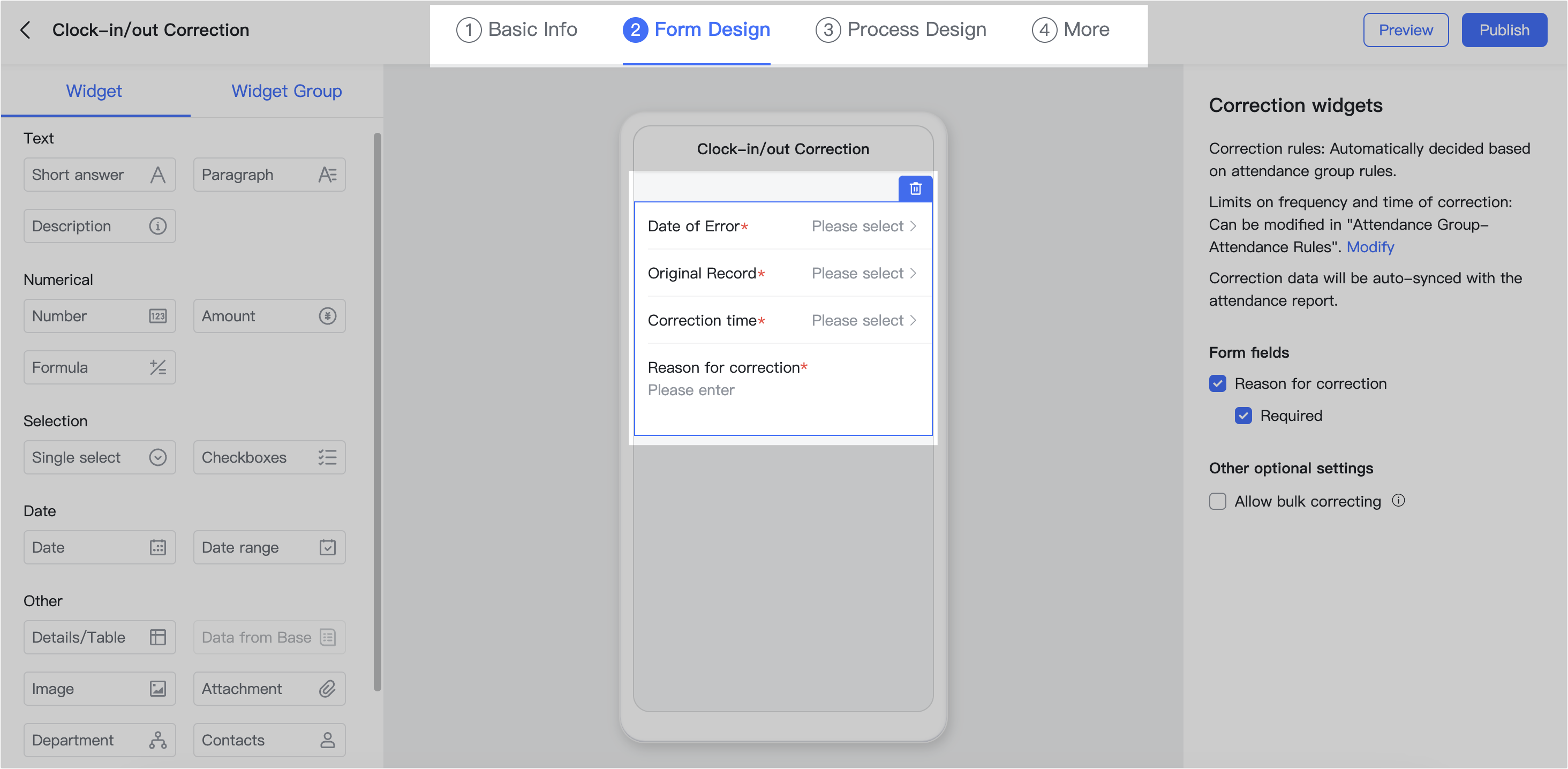 Admin | Set up attendance correction rules