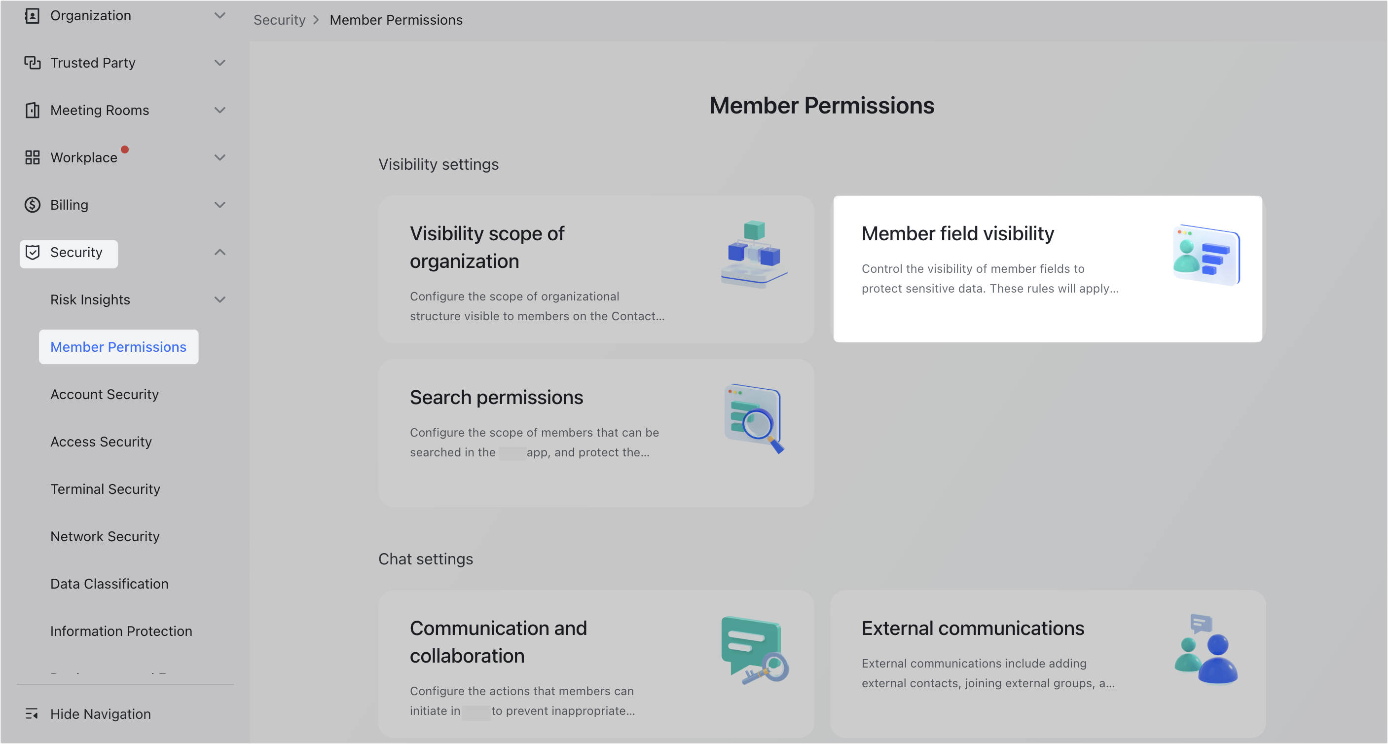 Admin | Manage visibility of member information fields