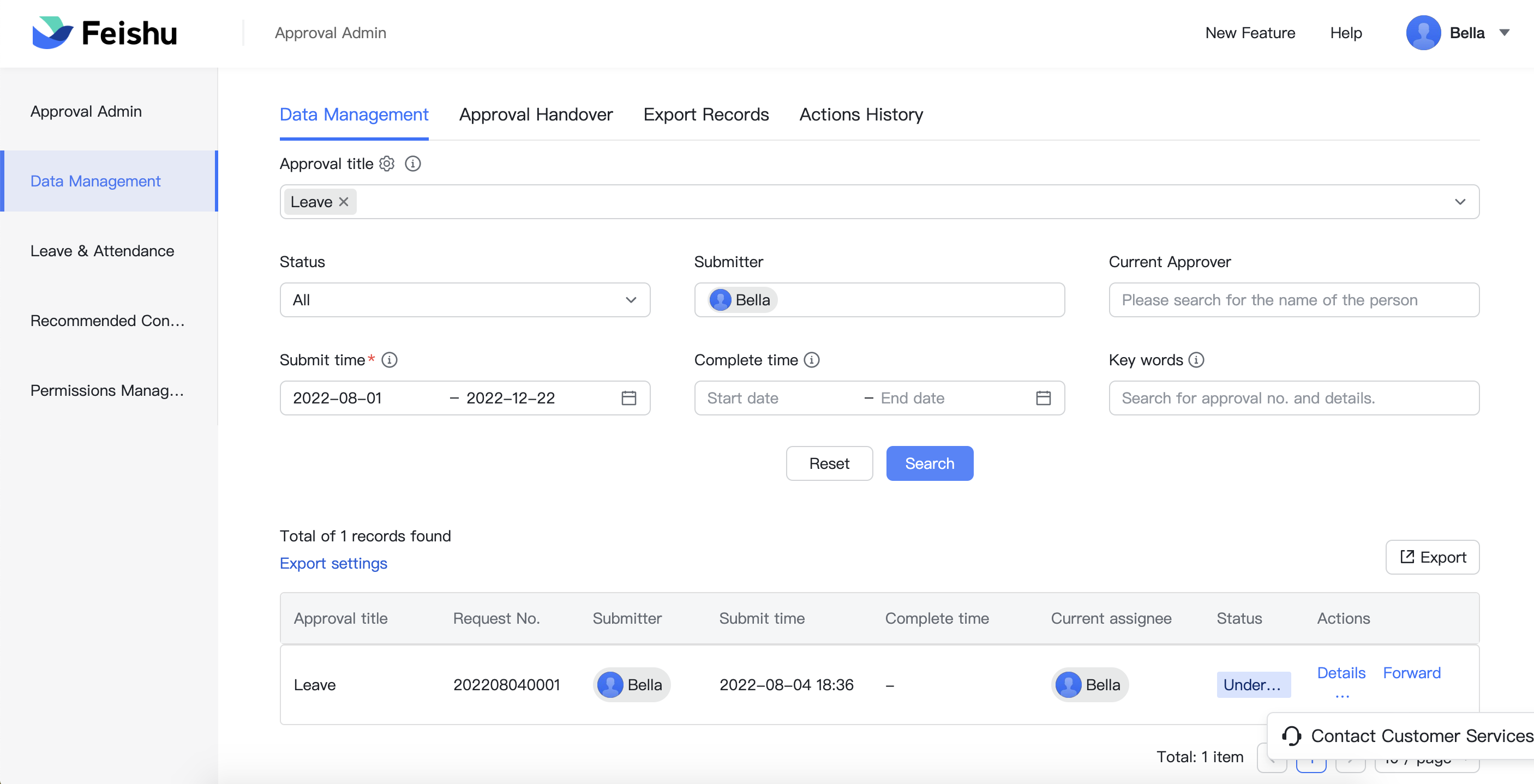 Admin | Review, forward, and delete approval requests