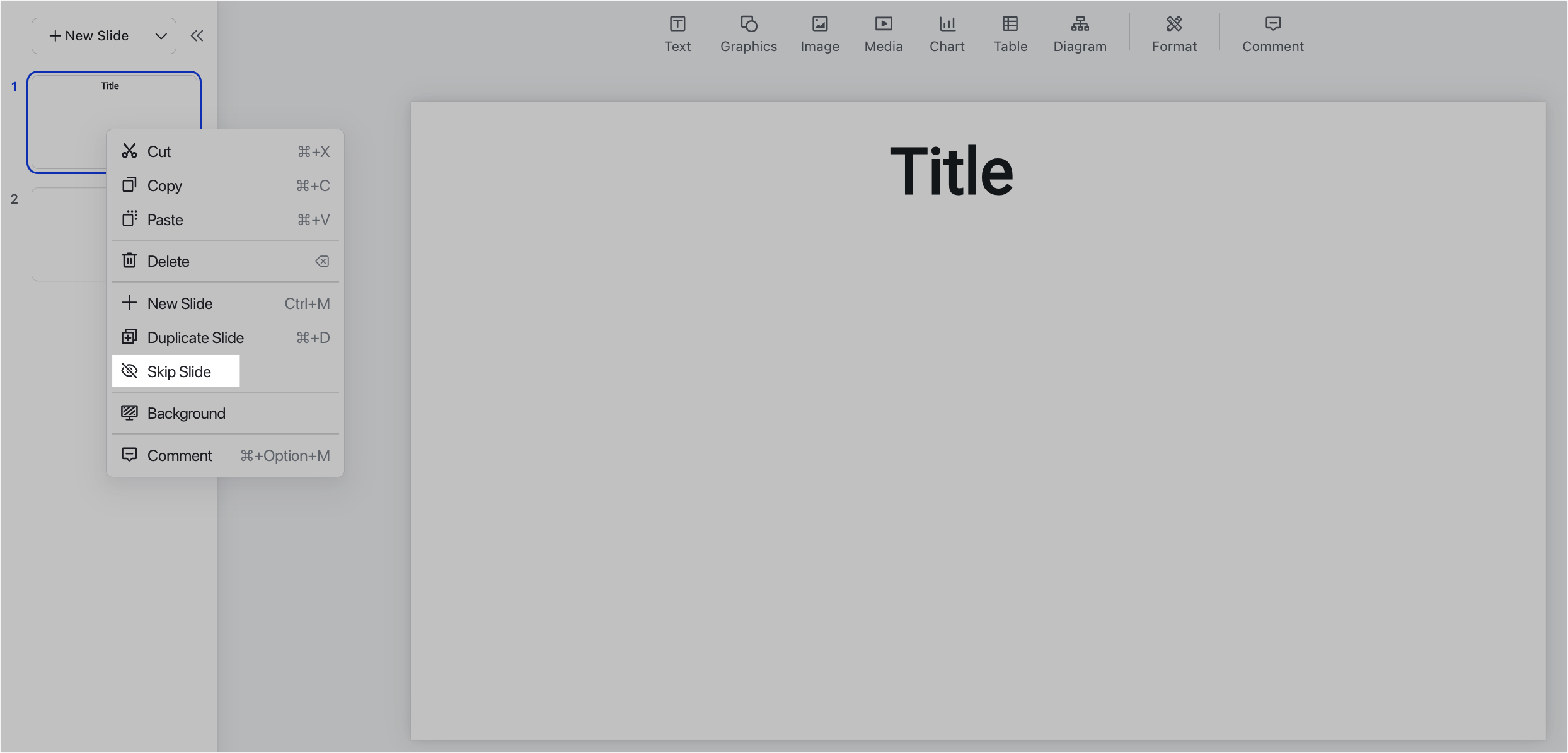 V7.18 Slides can be hidden, giving you a more flexible approach to ...