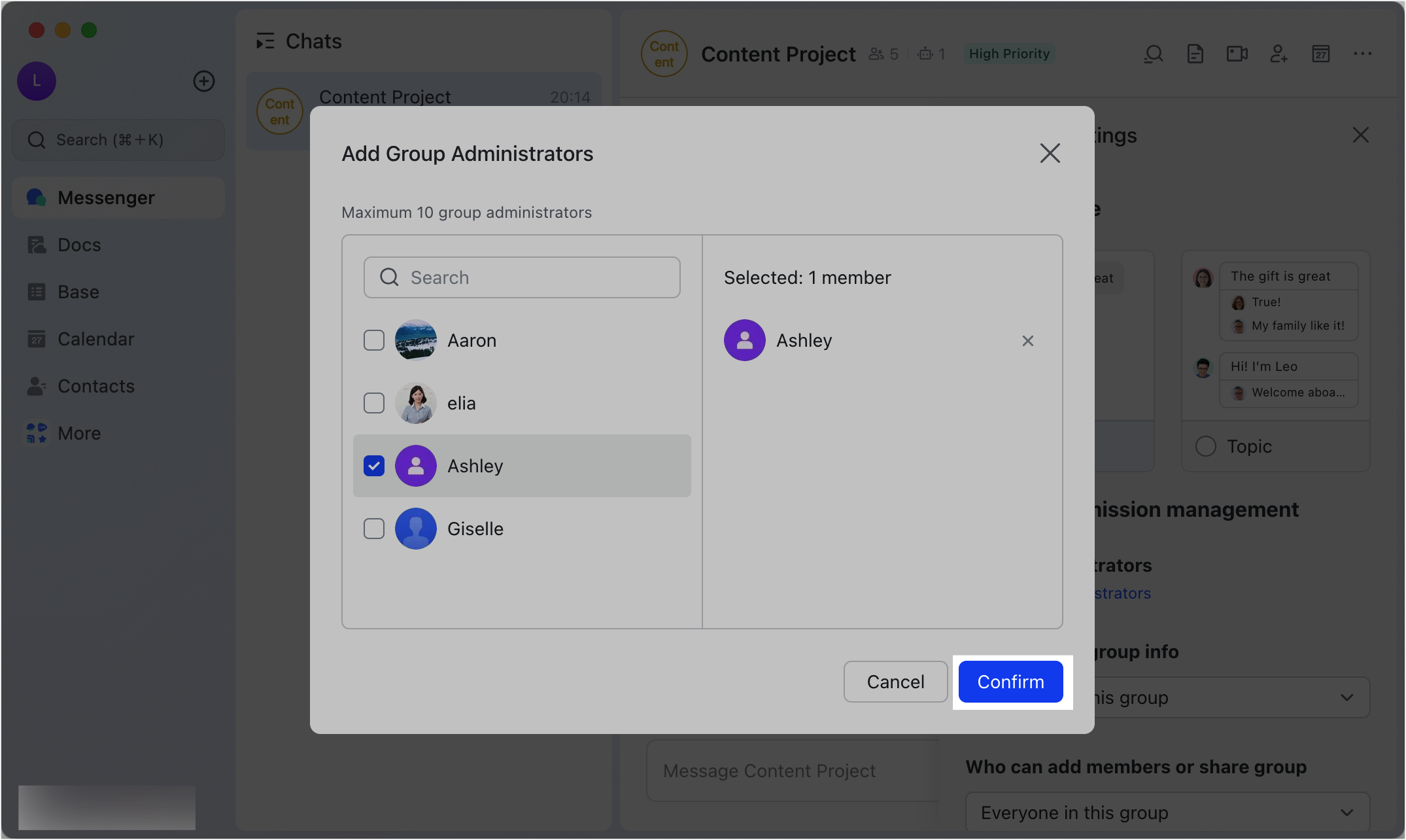 Manage group administrators
