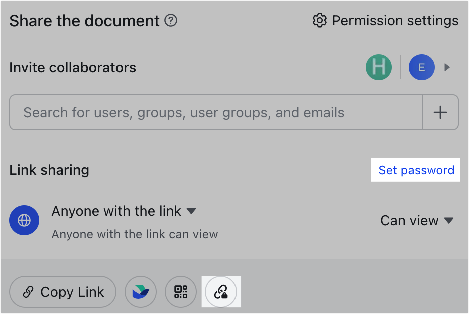 Password protect documents and folders for sharing