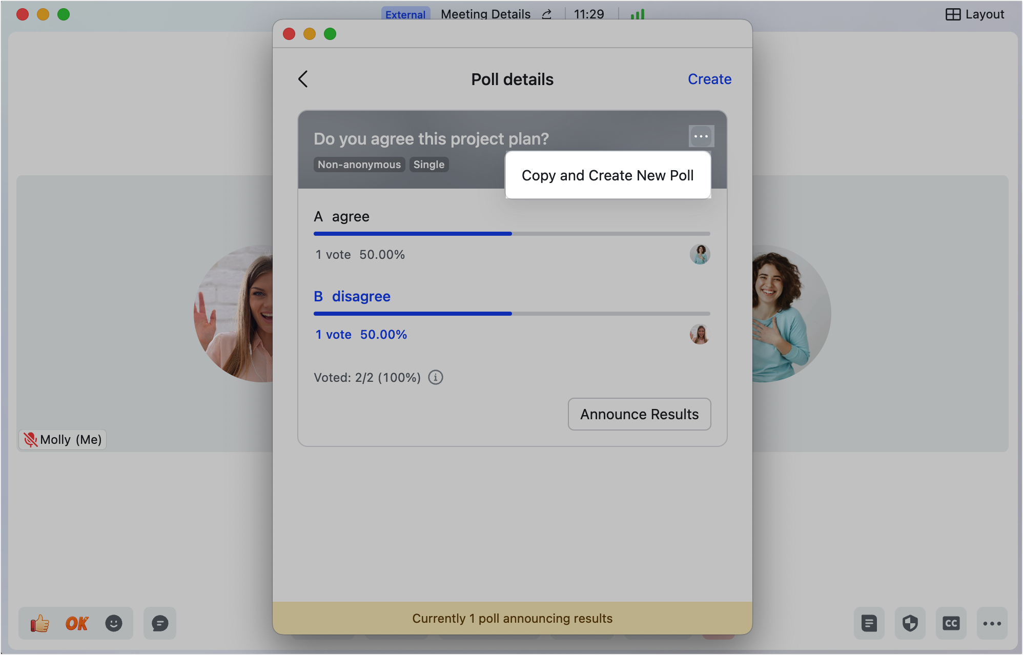 Hold polls during meetings
