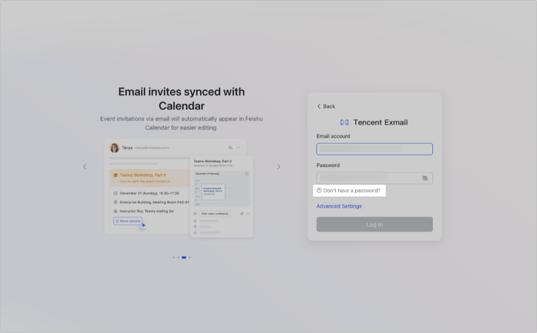 Log in to other business email accounts in Feishu Mail