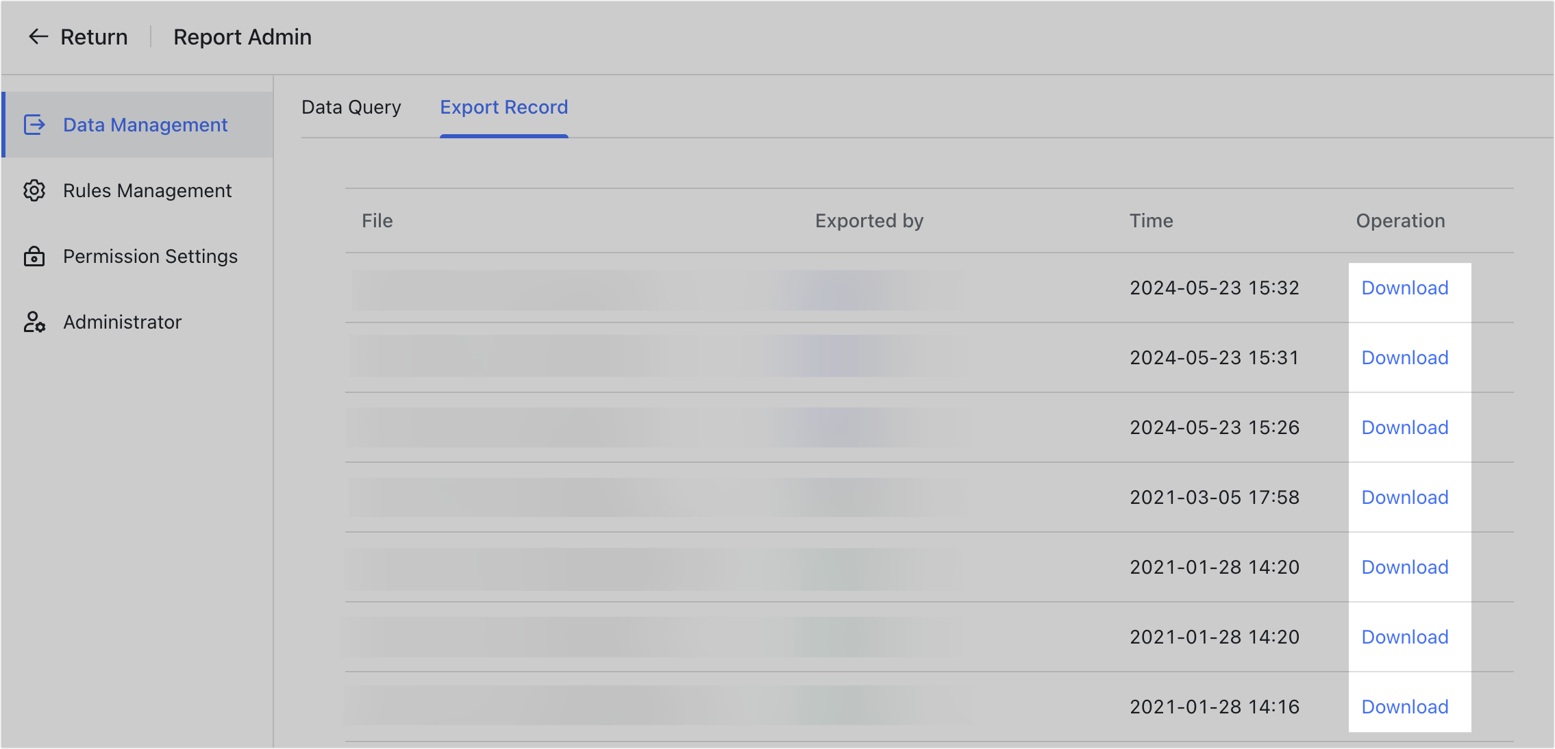 Admin | Manage reports