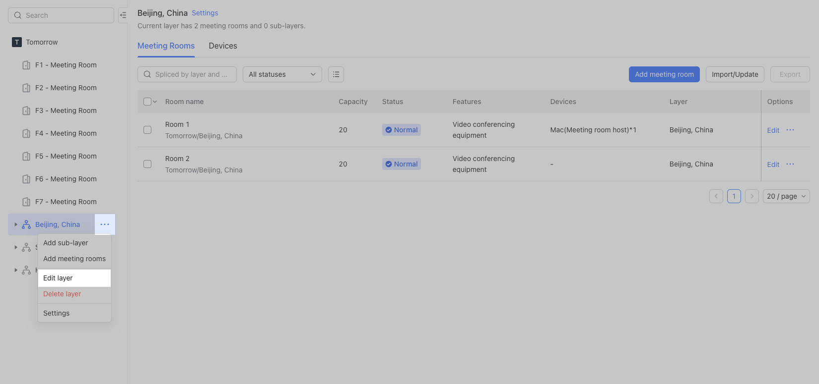 Admin | Add, edit, and delete meeting rooms Admin | Add, edit, and delete meeting rooms