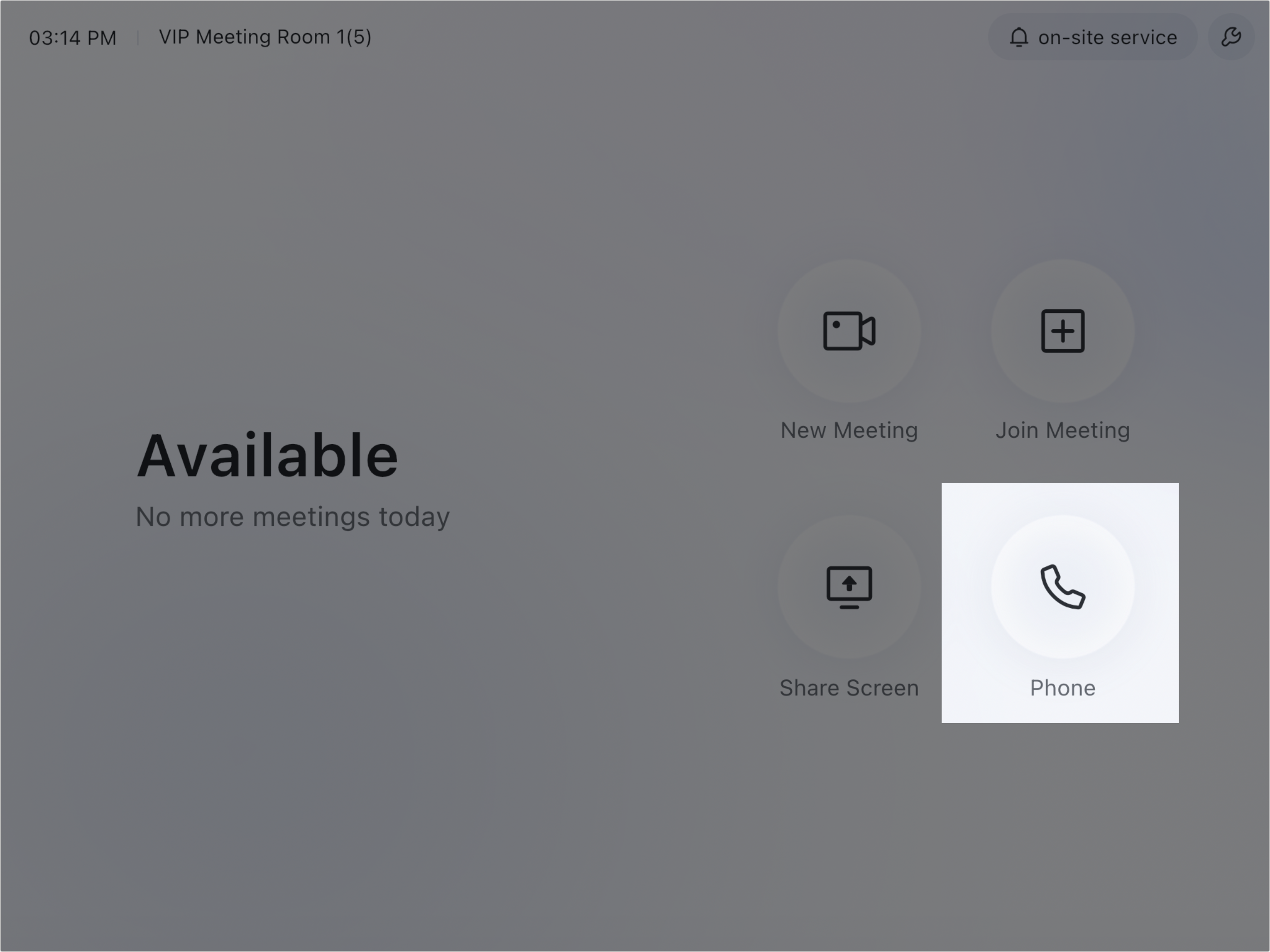 Start or join a meeting with Feishu Rooms