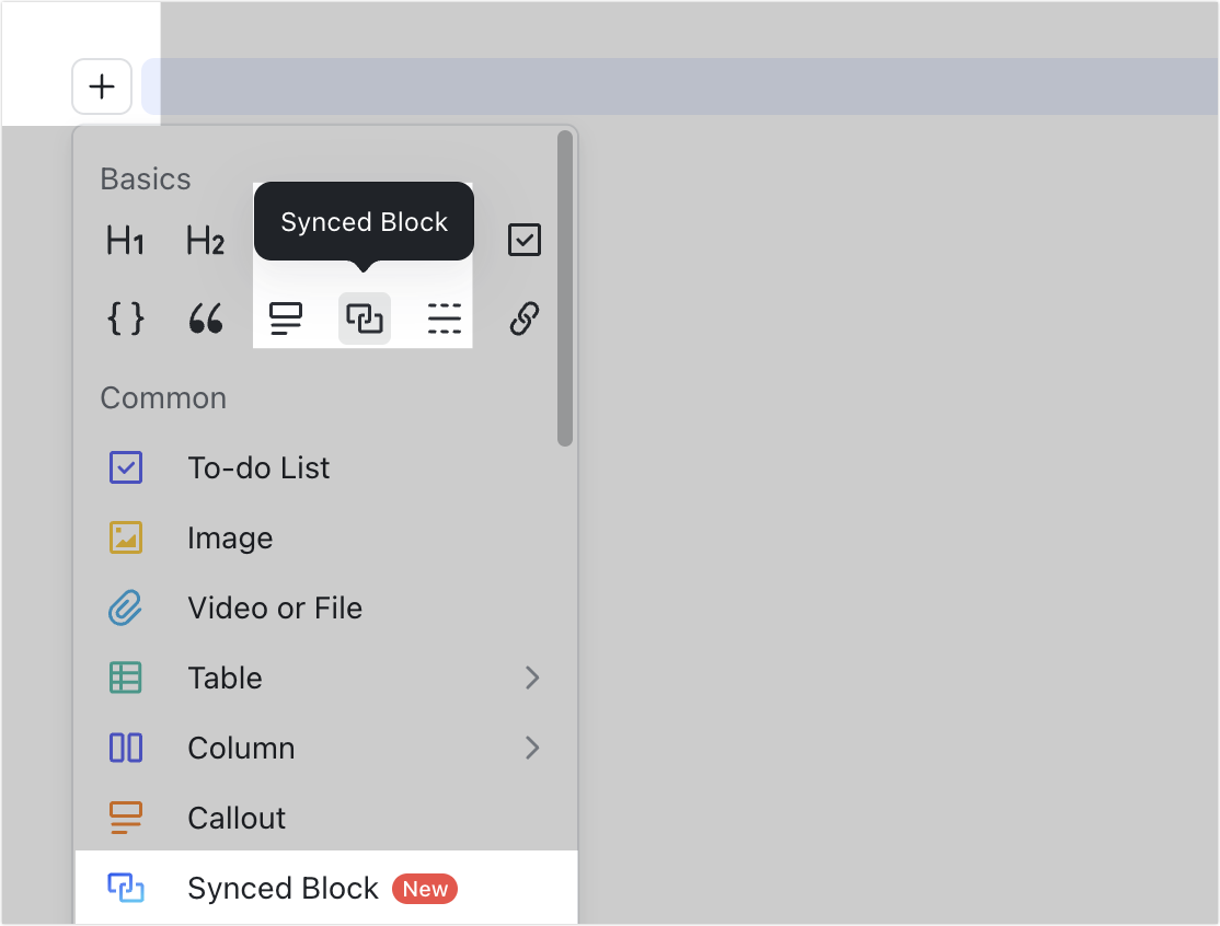 Use synced blocks in Docs