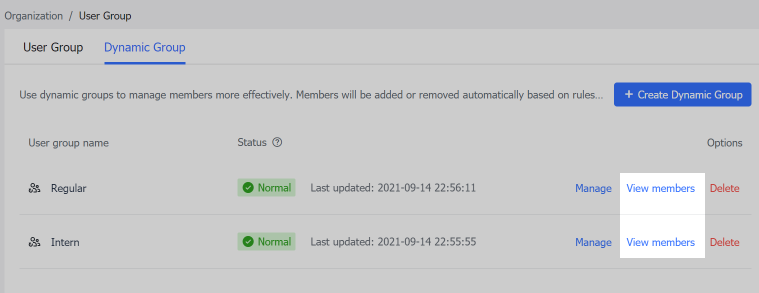 Admin | Configure dynamic groups