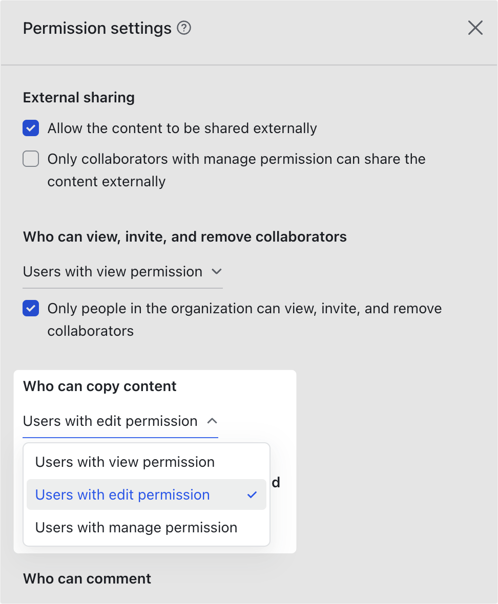 Request document permission