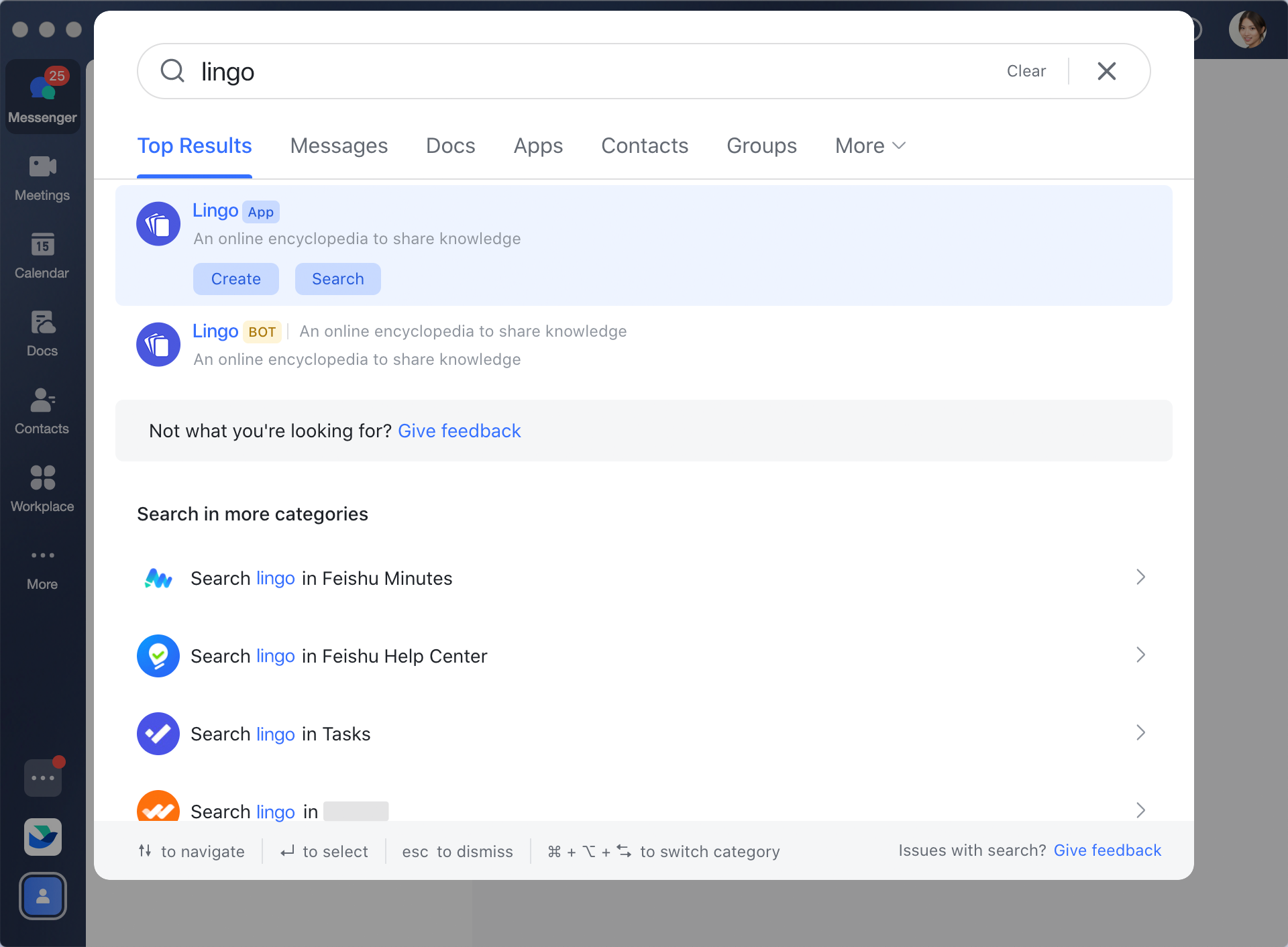 Search for and discover Lingo entries