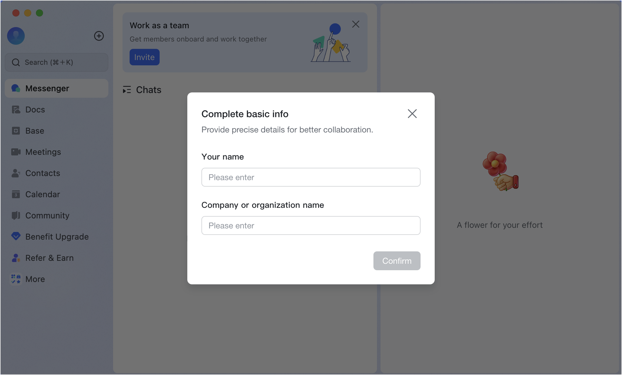 Create an organization