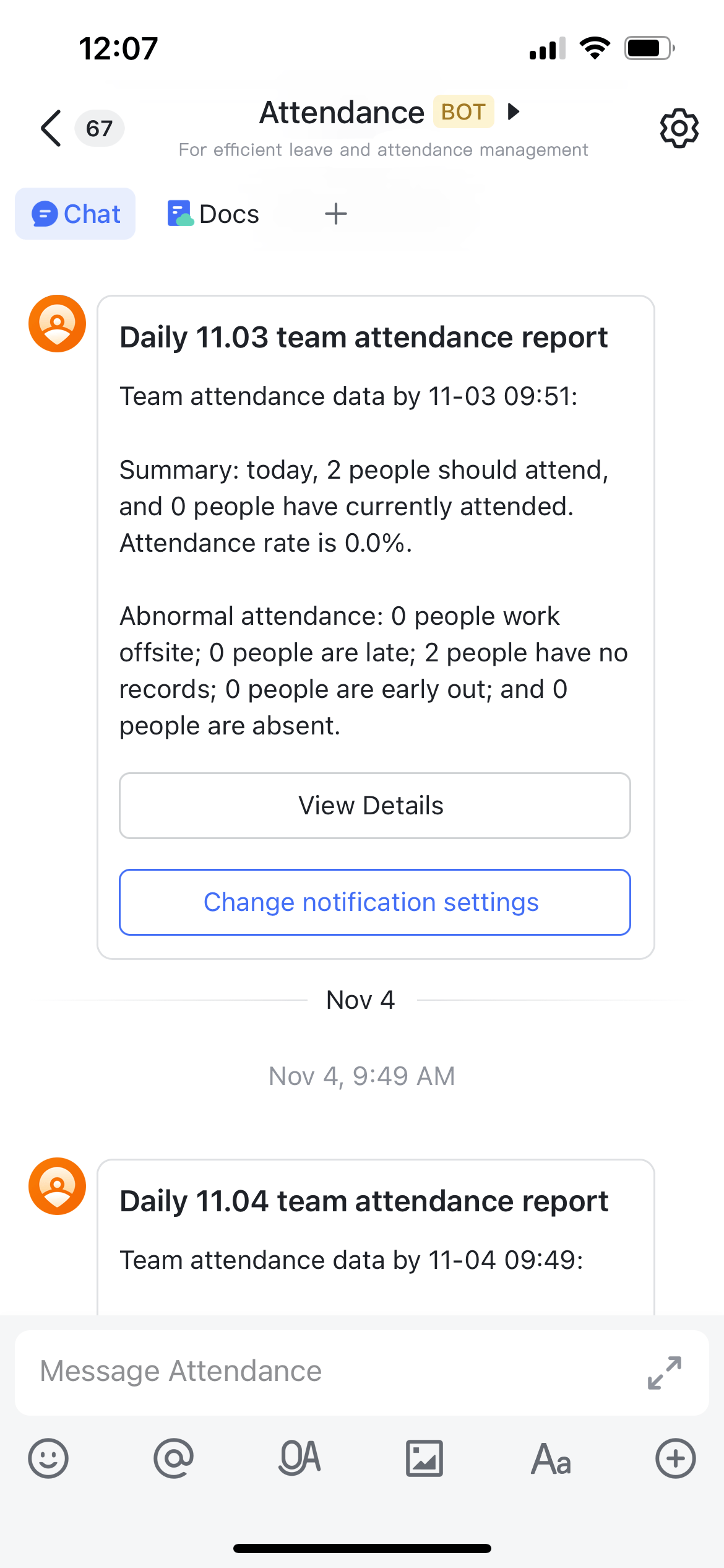Admin | Use attendance reminders