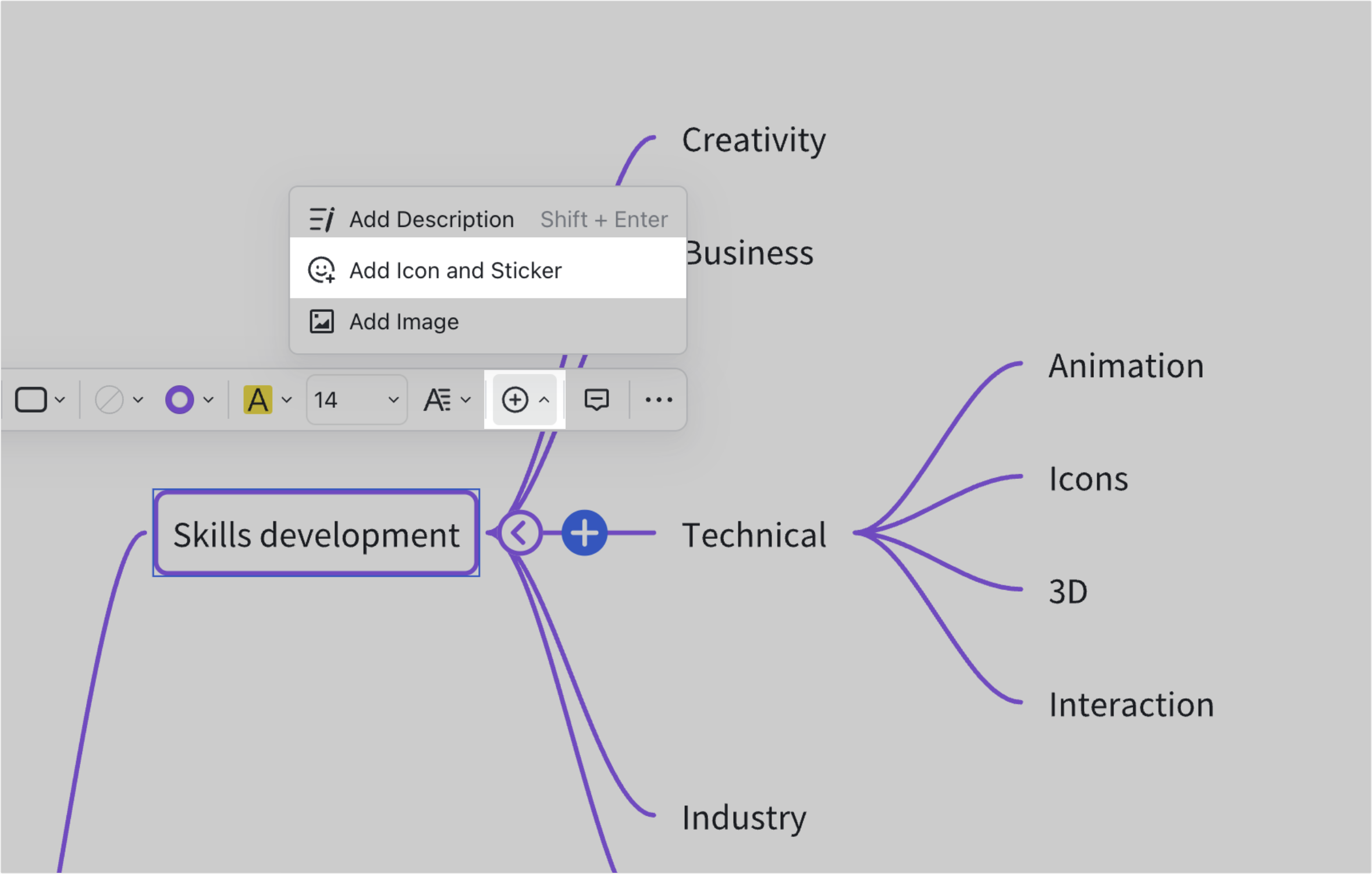 Insert mind maps to a board