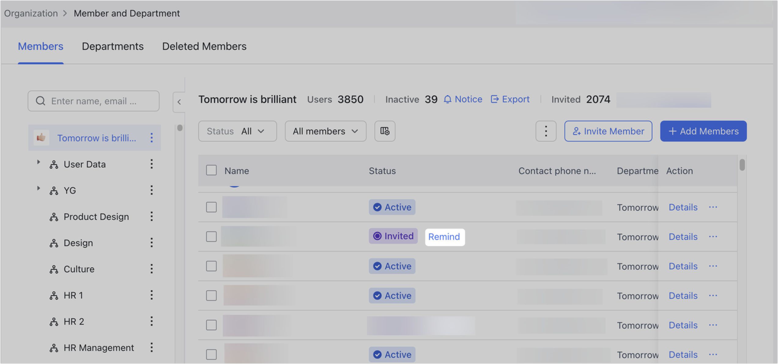 Admin | Remind members to join the organization or activate their account