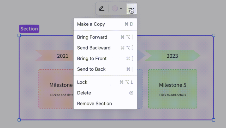 Use sections on a board