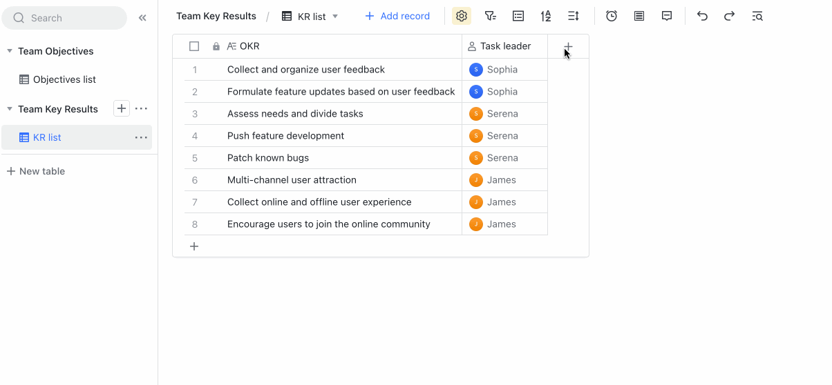 Use two-way link fields in Base