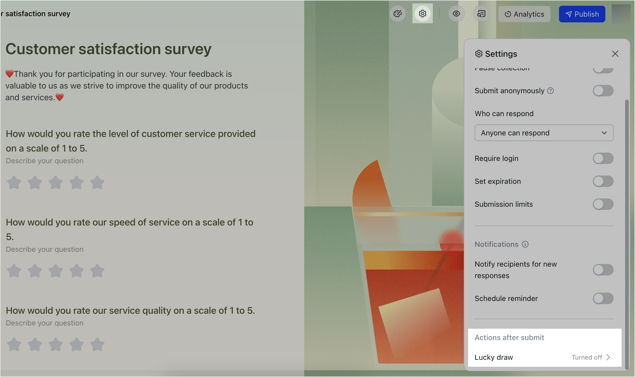 Use the lucky draw function in Feishu Forms