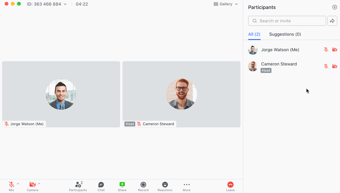 Adding co-hosts and reclaiming the host role
