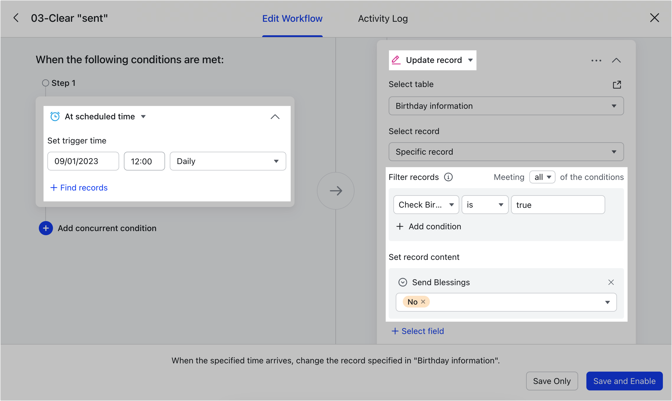 Send messages using different identities with automated workflow