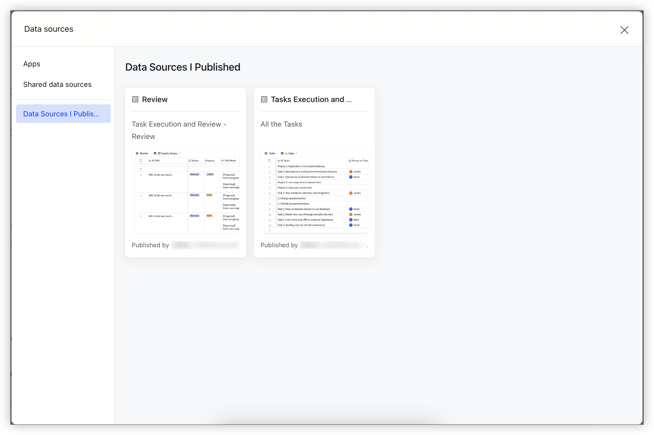 Share data sources with organization members in Base