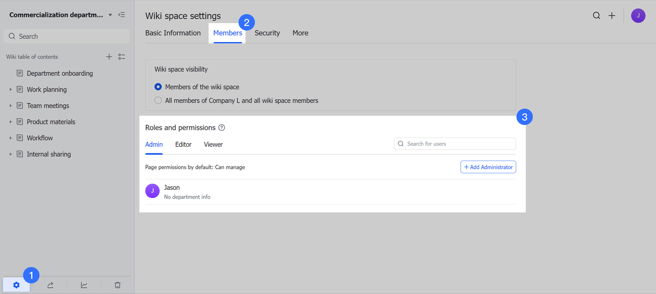 Add Wiki administrators
