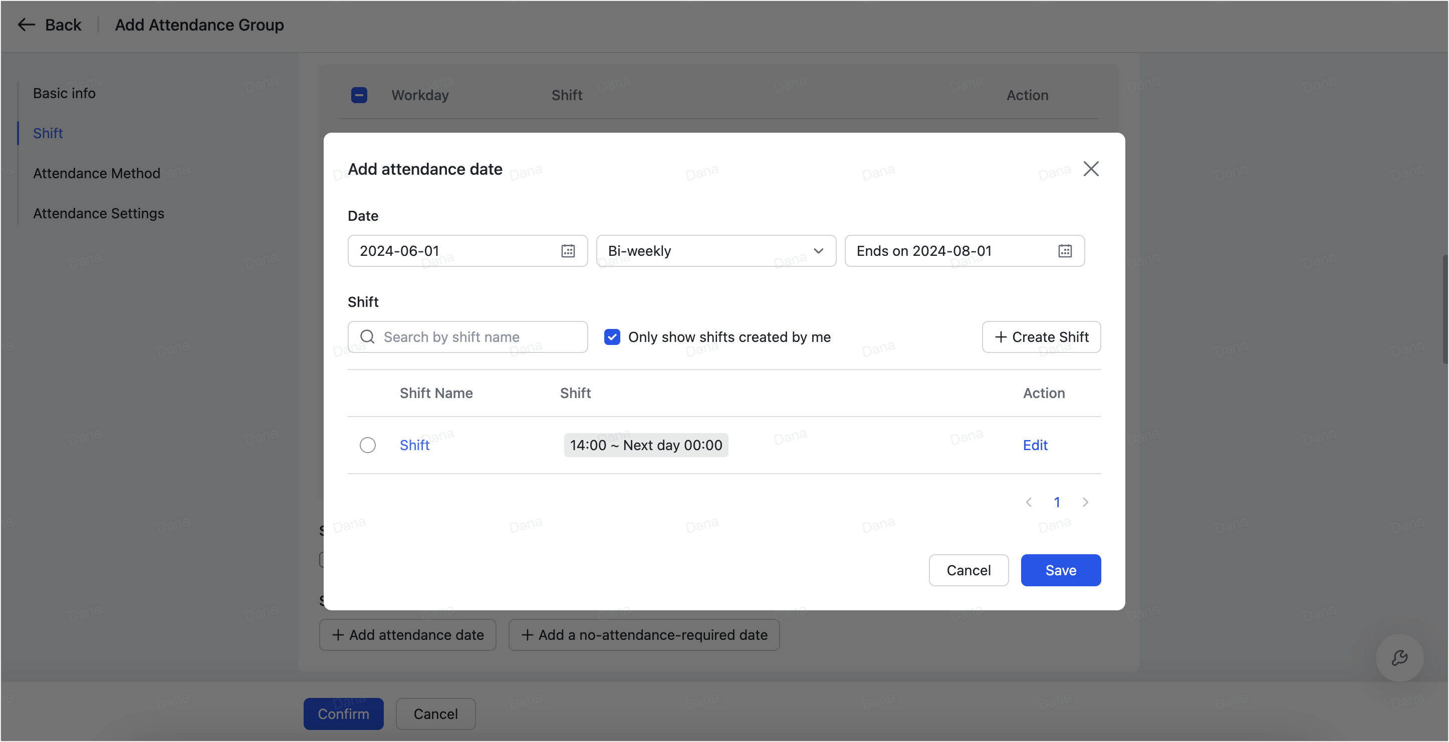 Admin | Set rotating off days