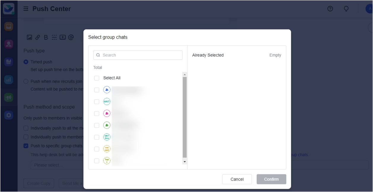 Create and manage Help Desk push notifications
