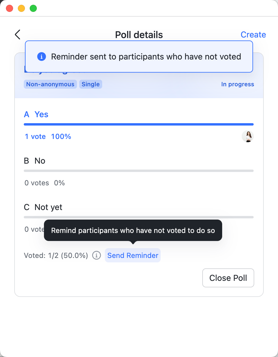 Use polls during meetings
