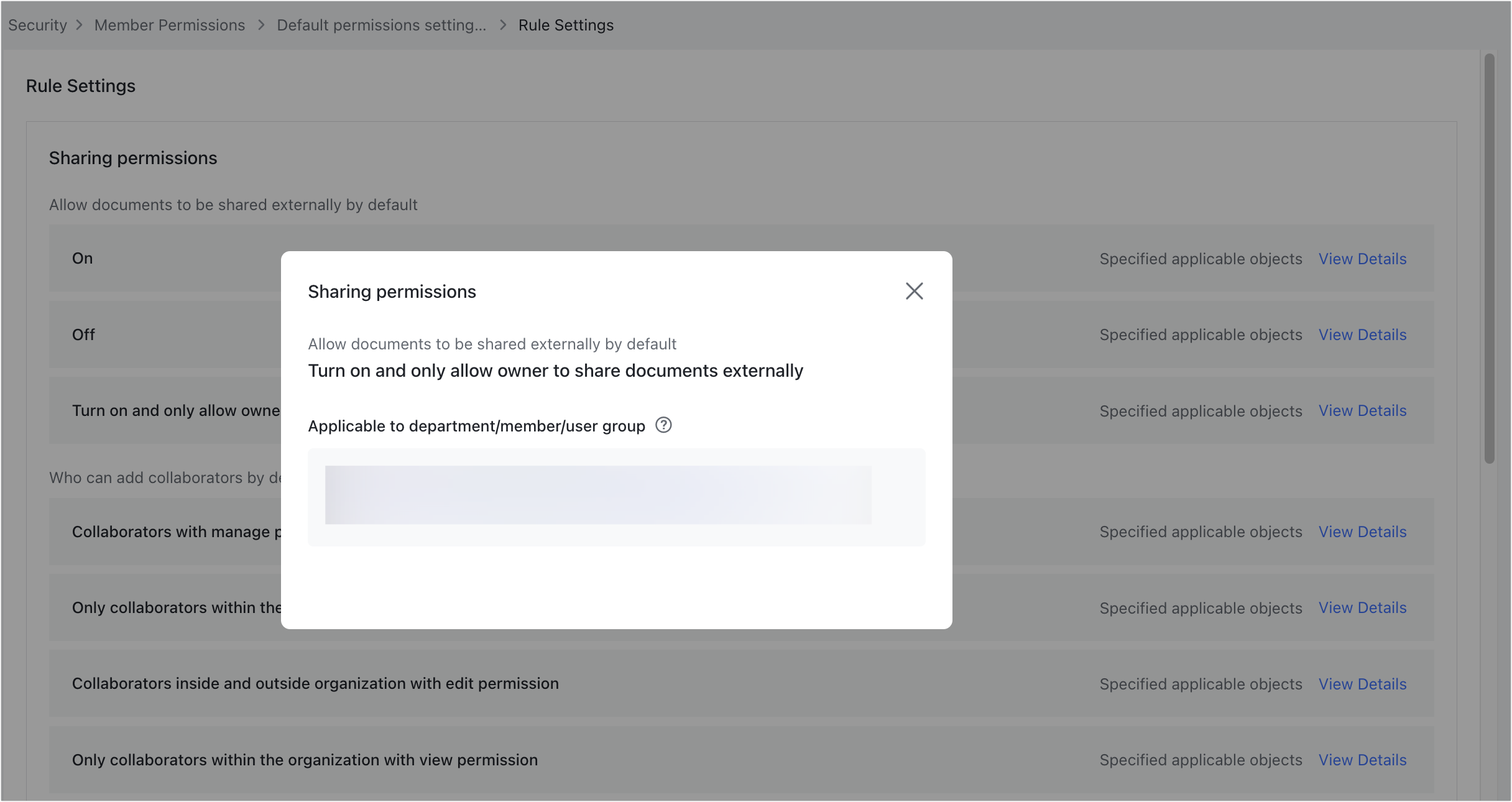 Admin | Configure default permissions for Docs