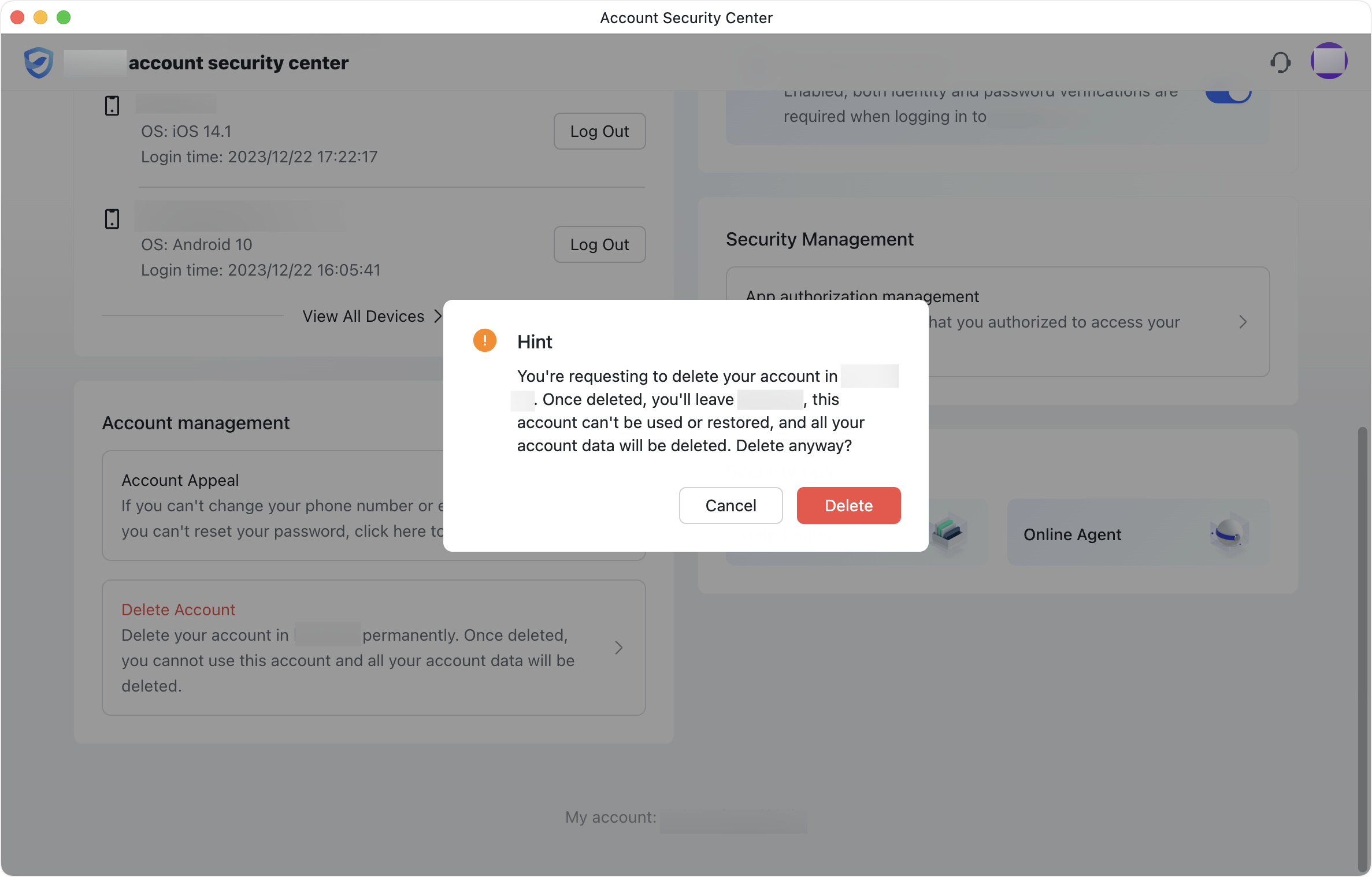 Leave an organization