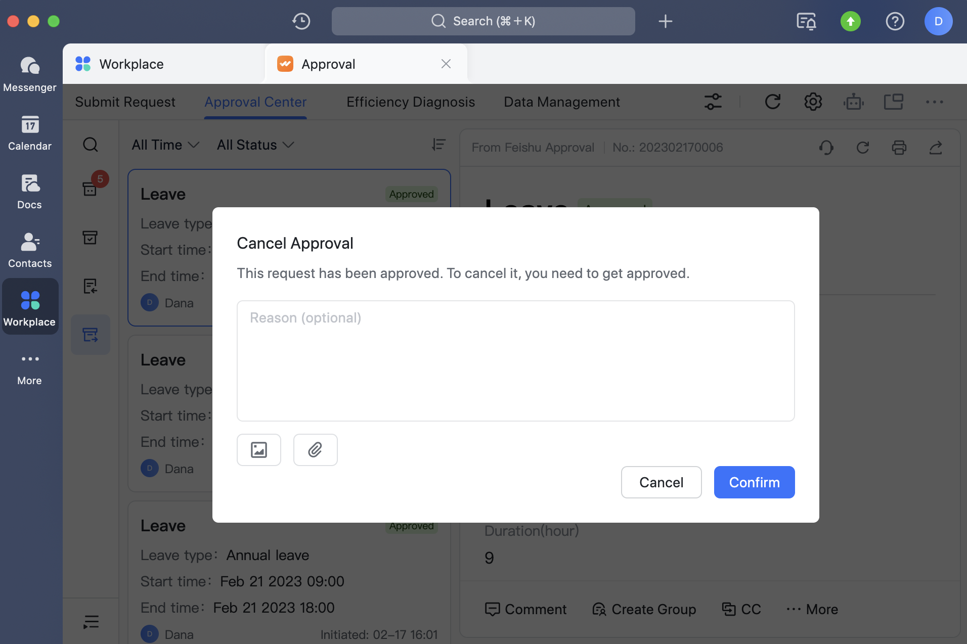 Feishu Approval user guide