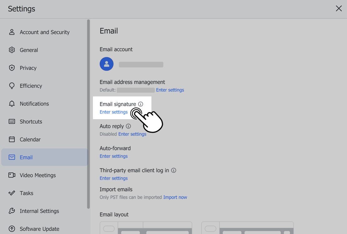 Configure organization signatures