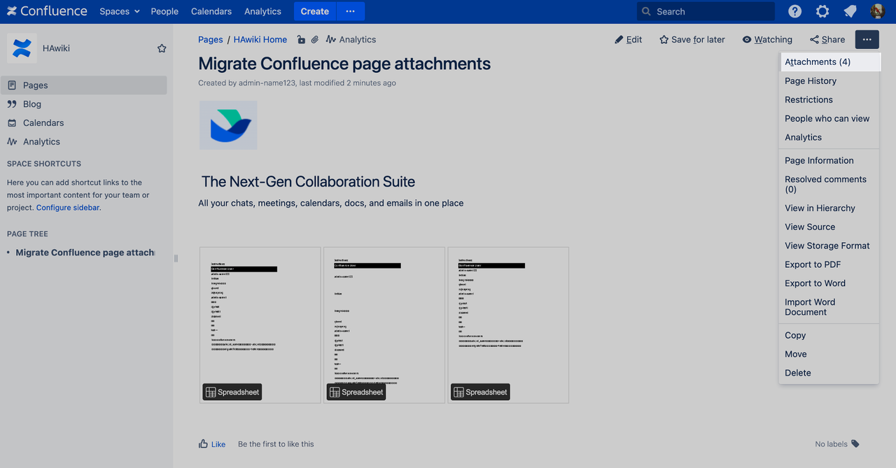Migrate Confluence for Server to Wiki