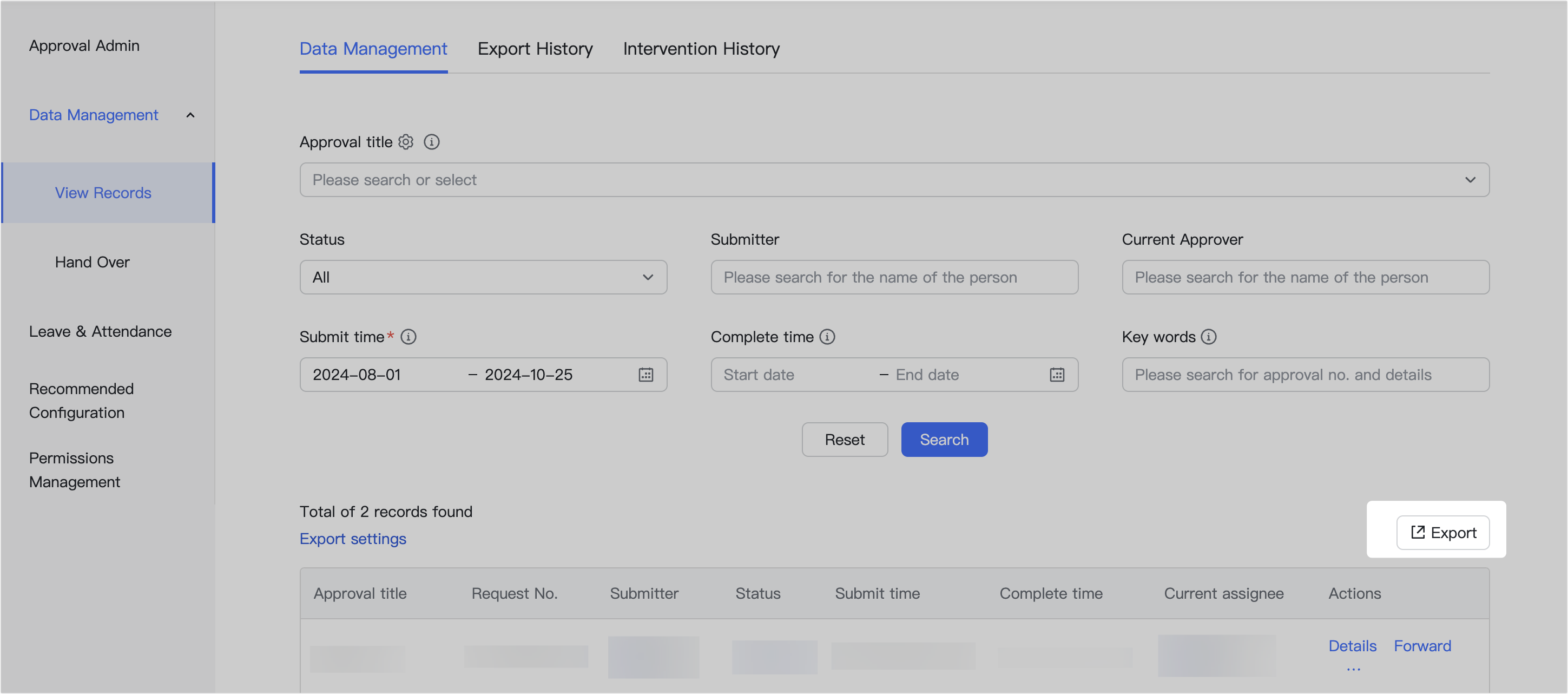 Admin | Manage approval requests