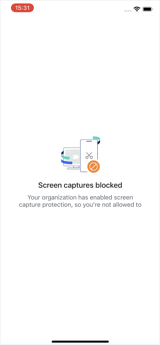 Admin | Turn on screen capture protection