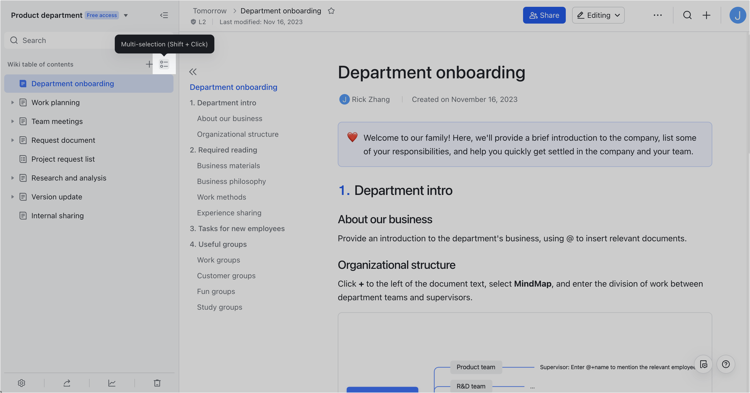 Set or adjust security levels for documents