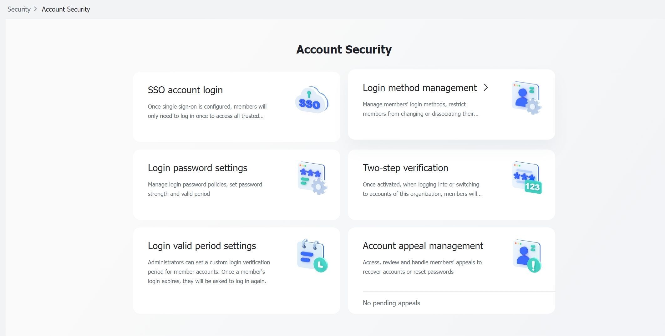 Admin | Manage account appeals
