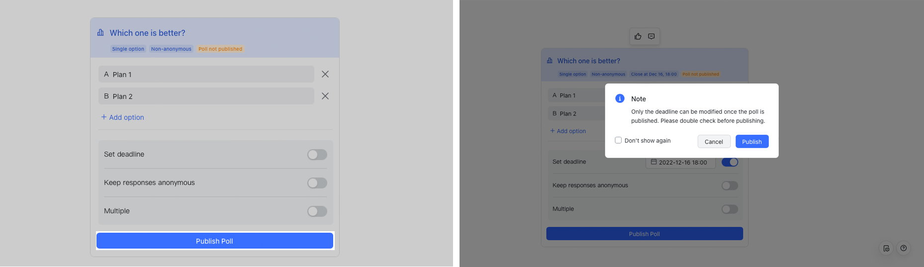 Insert polls in Docs
