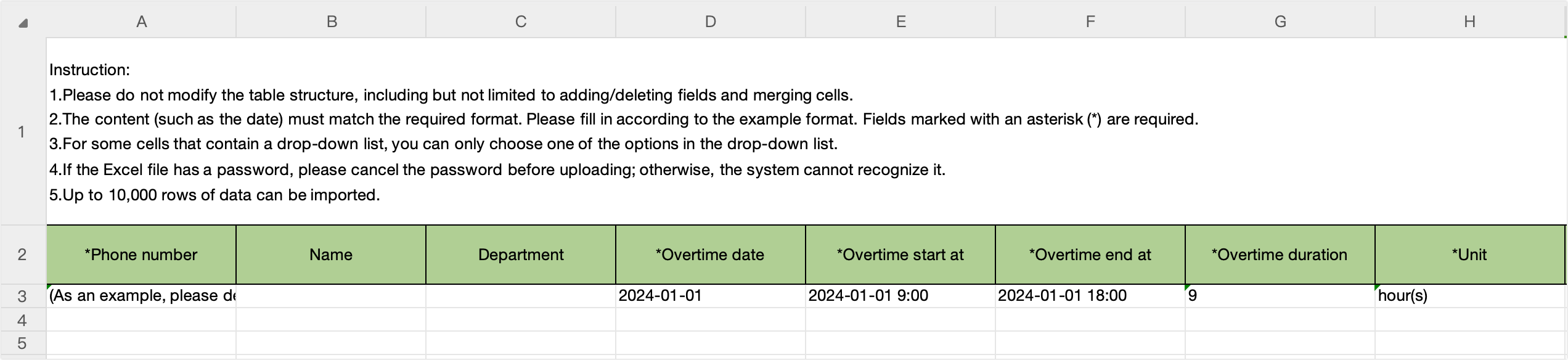 Admin | Import overtime records