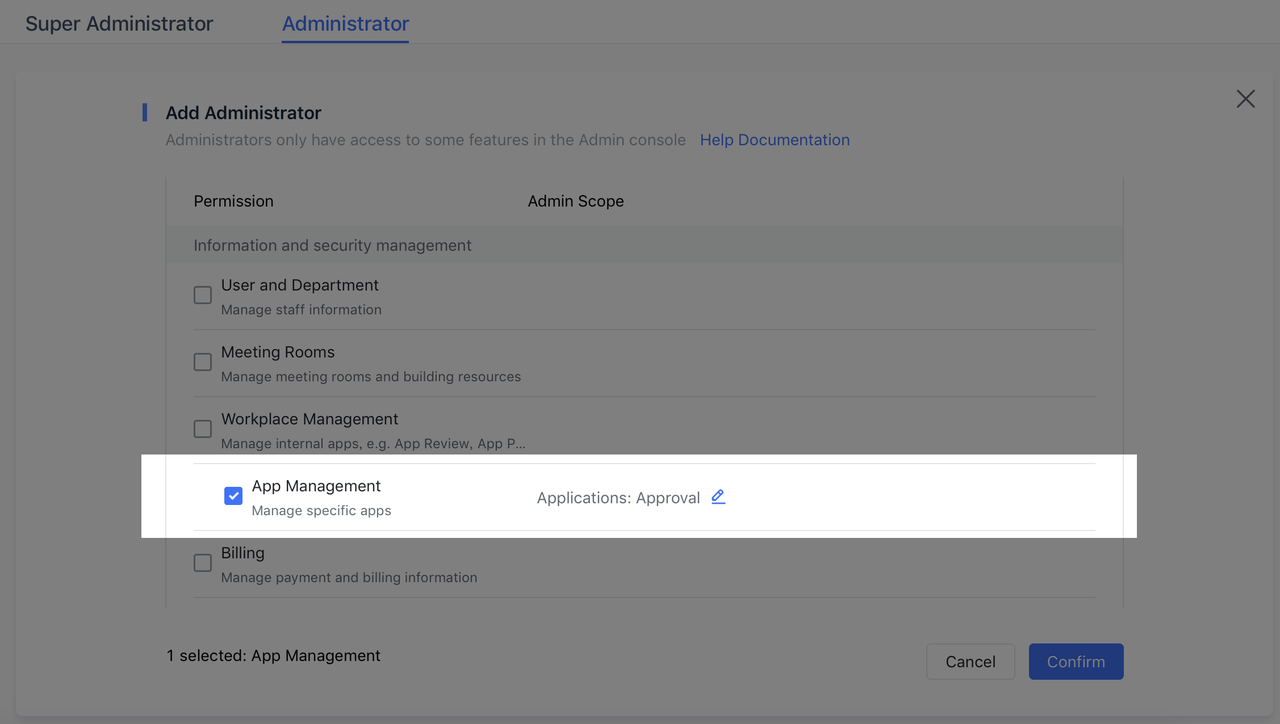 Admin | Set up approval administrators