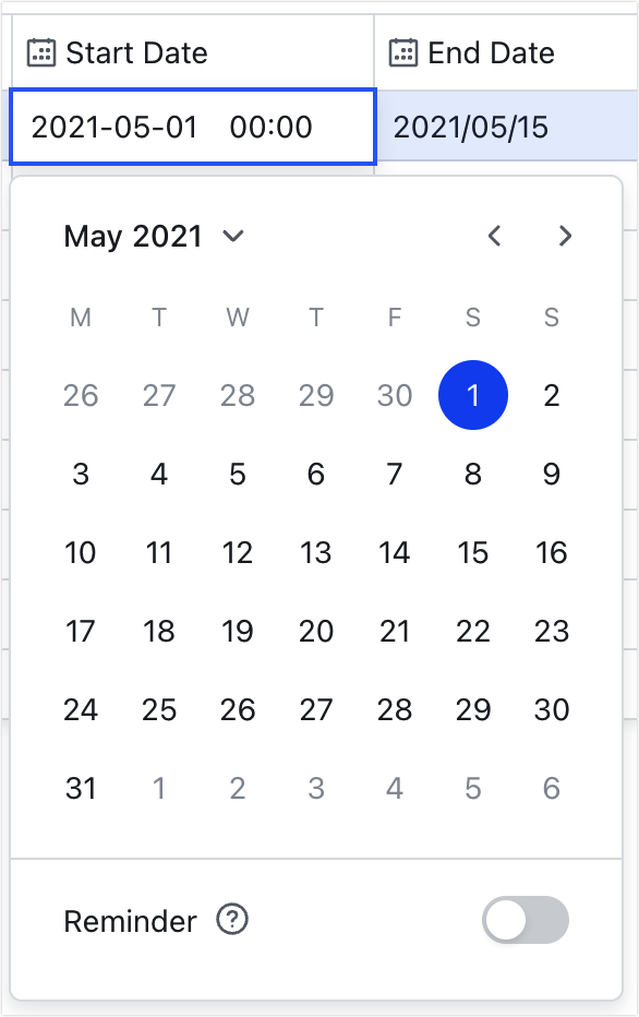 Use date fields in Base