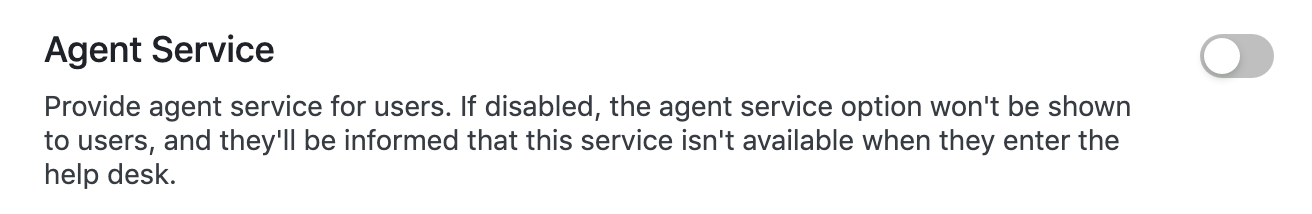 Configure help options for a help desk user interface