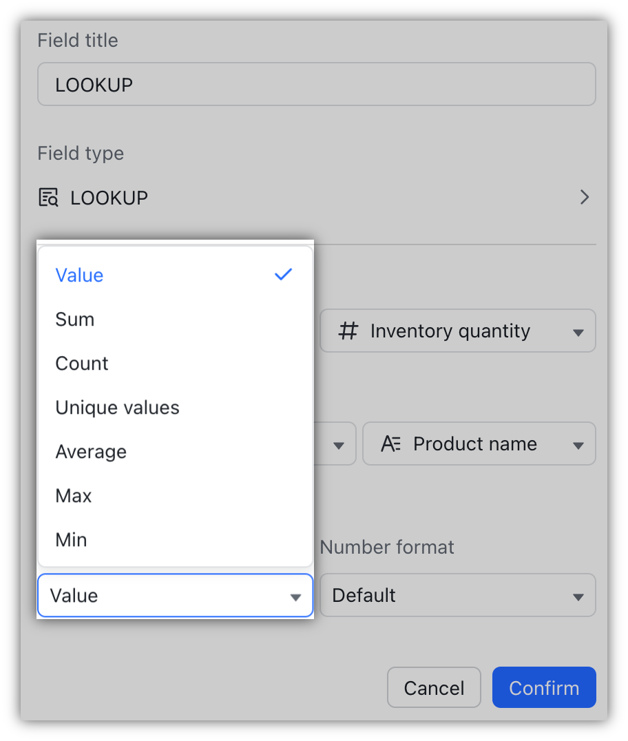 Use lookup fields in Base