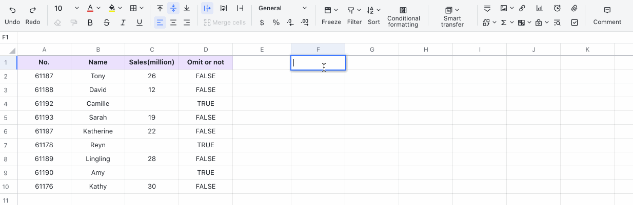 COUNTBLANK function for Sheets