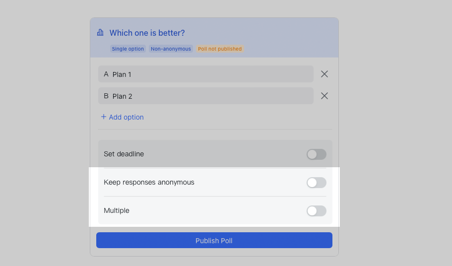 Insert polls in Docs