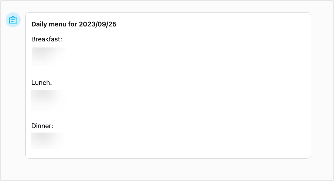 Use the Daily Menu bot