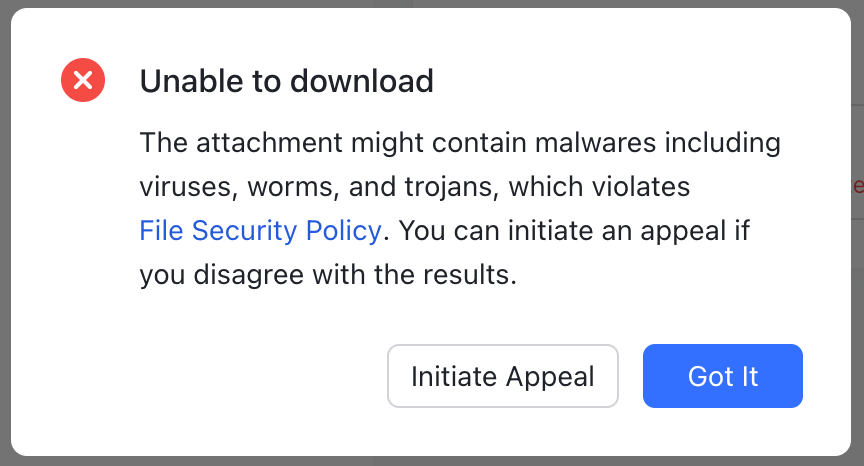 Admin | Set up file security detection